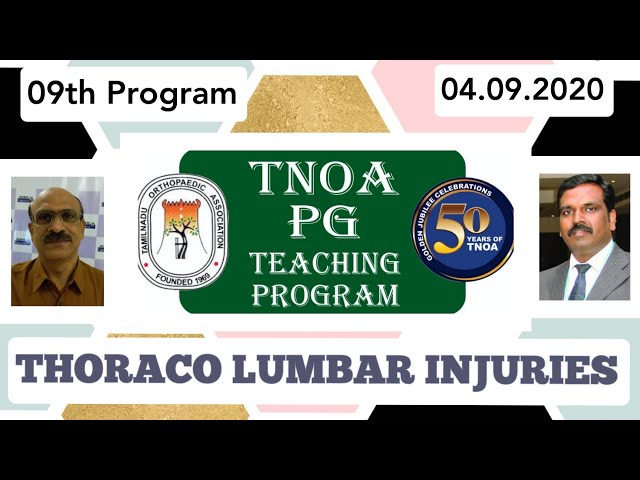 TNOA Video of the day - 03/12/2023 : THORACO LUMBAR INJURIES ...